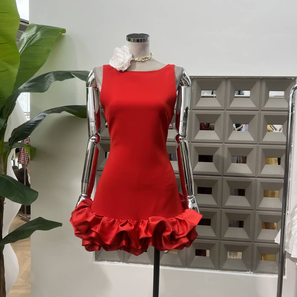 Eva Mini Red dress for dinner date – Raisa's Closet